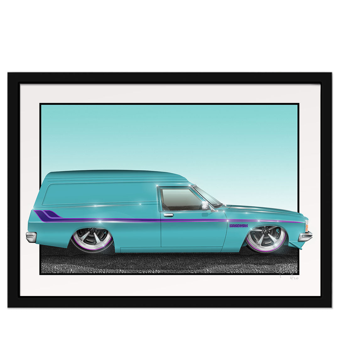 Holden HZ Sandman Panel Van Artwork in Aquarius Blue – Geltchy