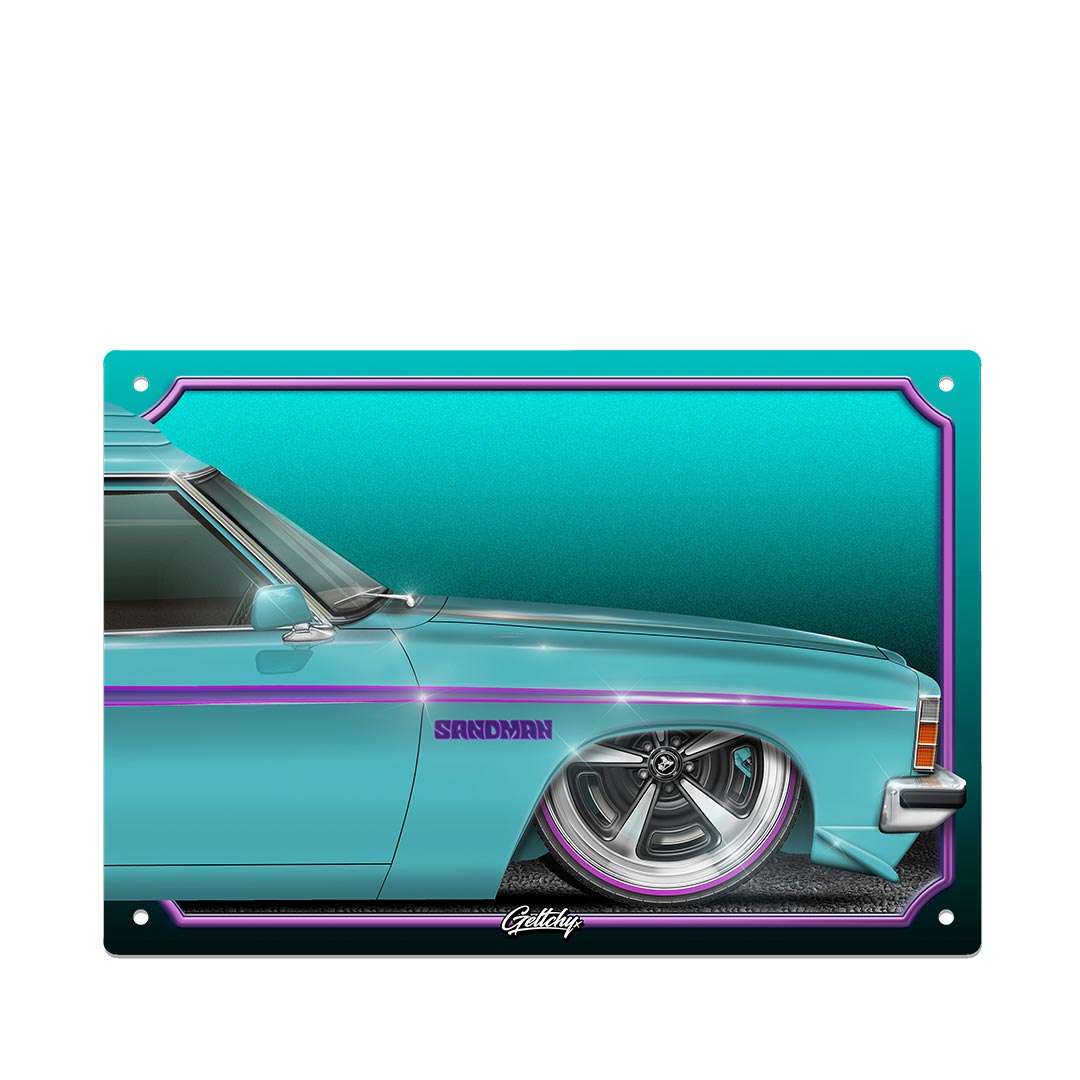 Holden HZ Sandman Turquoise Auto Art Man Cave Sign – Geltchy