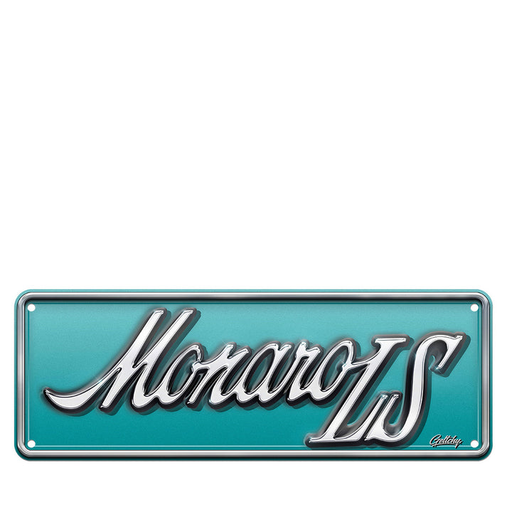 HOLDEN Monaro LS Illustrated Badge Number Plate in Taormina Blue – Geltchy