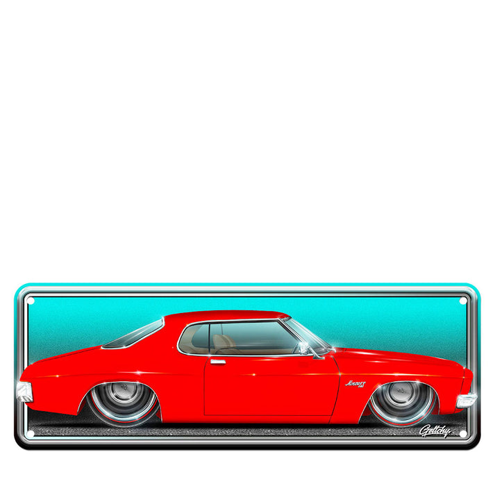 Holden HQ Monaro LS Red Aussie Number Plate Man Cave Sign – Geltchy